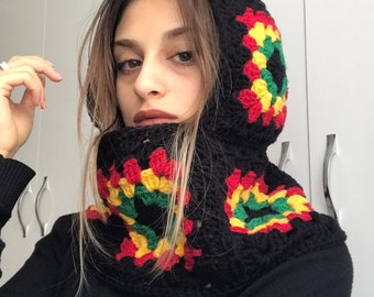 Granny Square Colorful Balaclava Crochet Balaclava Unisex - Etsy