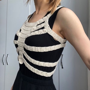 Crochet Skeleton Crop Top - Etsy