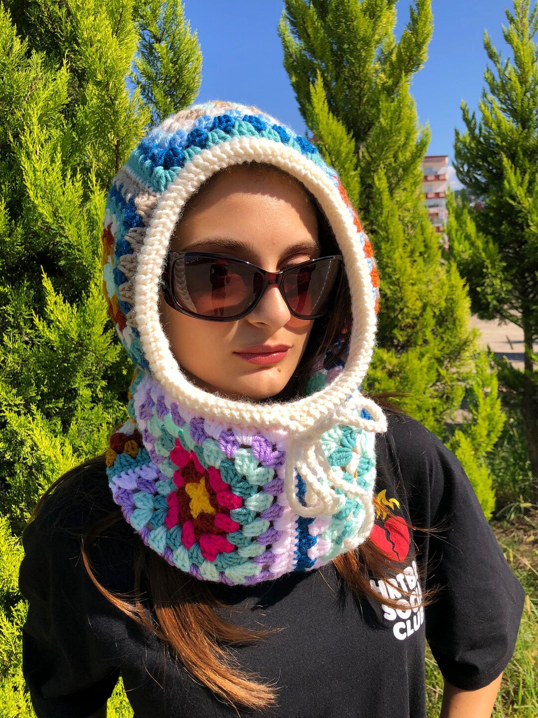 Crochet Balaclava, Crochet Granny Square Balaclava, Granny Square ...