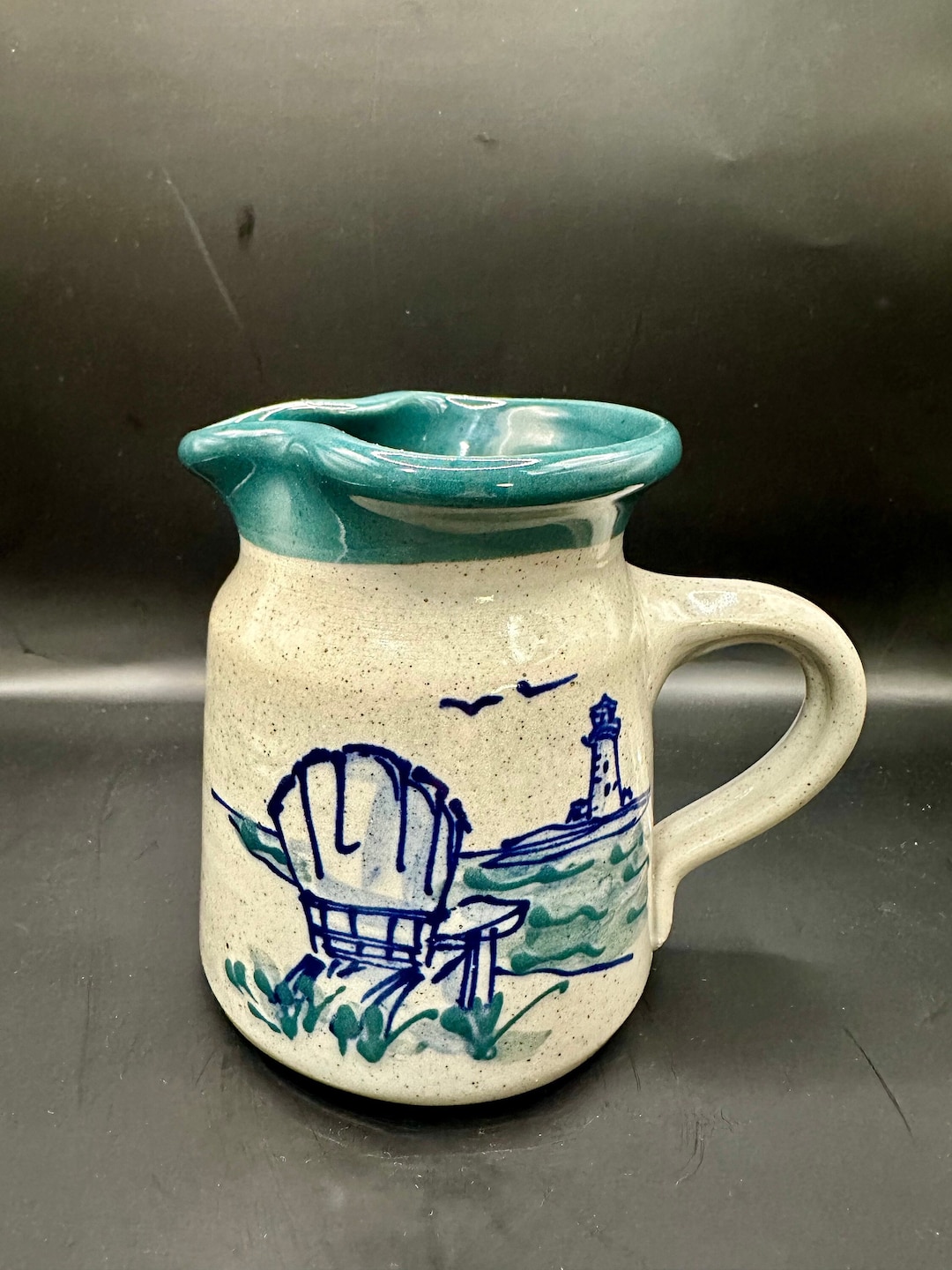 Handmade Great Bay Pottery Lighthouse Pitcher/creamer - Etsy
