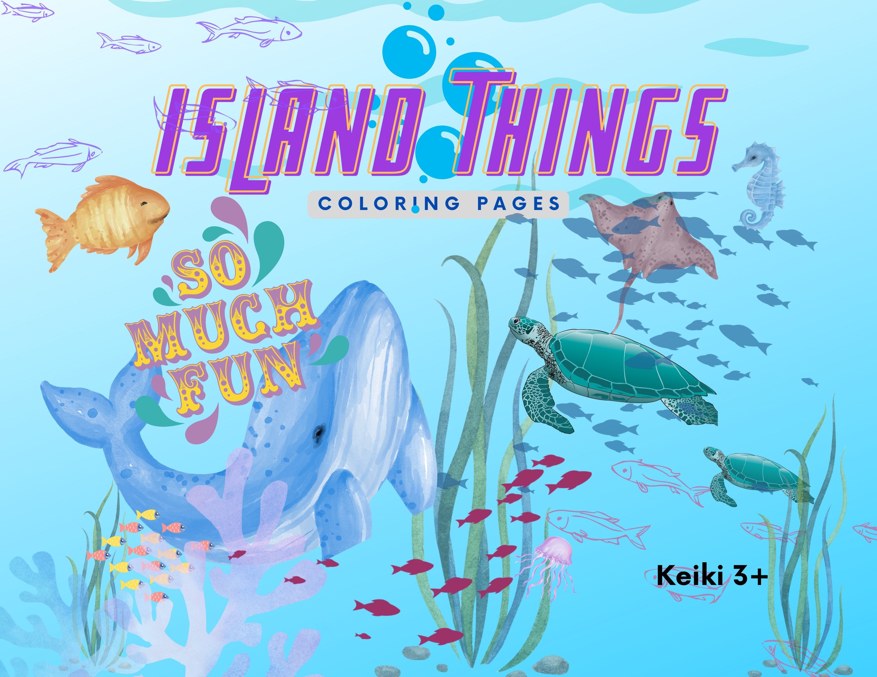 Coloring Pages: Island Things - Etsy