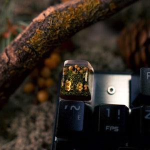 Summer Mushrooms Keycap, Artisan Keycaps, Clear Novelty Keycap ...
