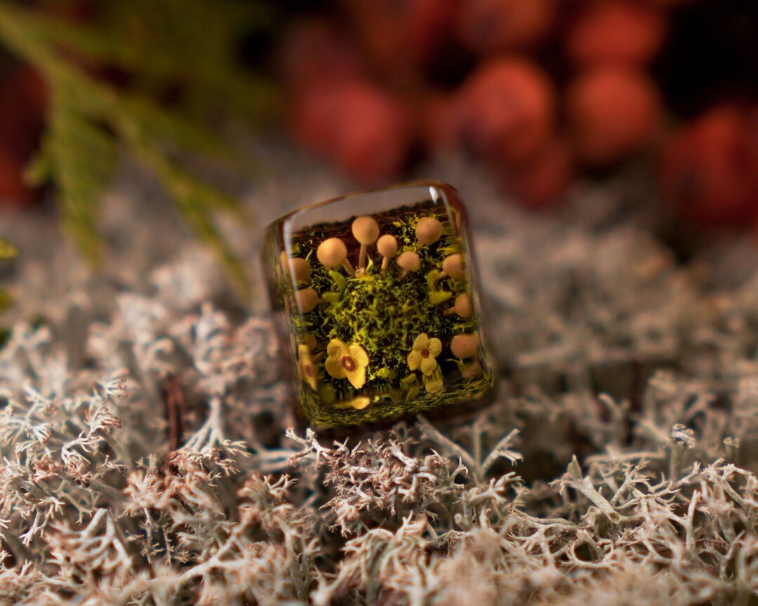 Summer Mushrooms Keycap, Artisan Keycaps, Clear Novelty Keycap ...