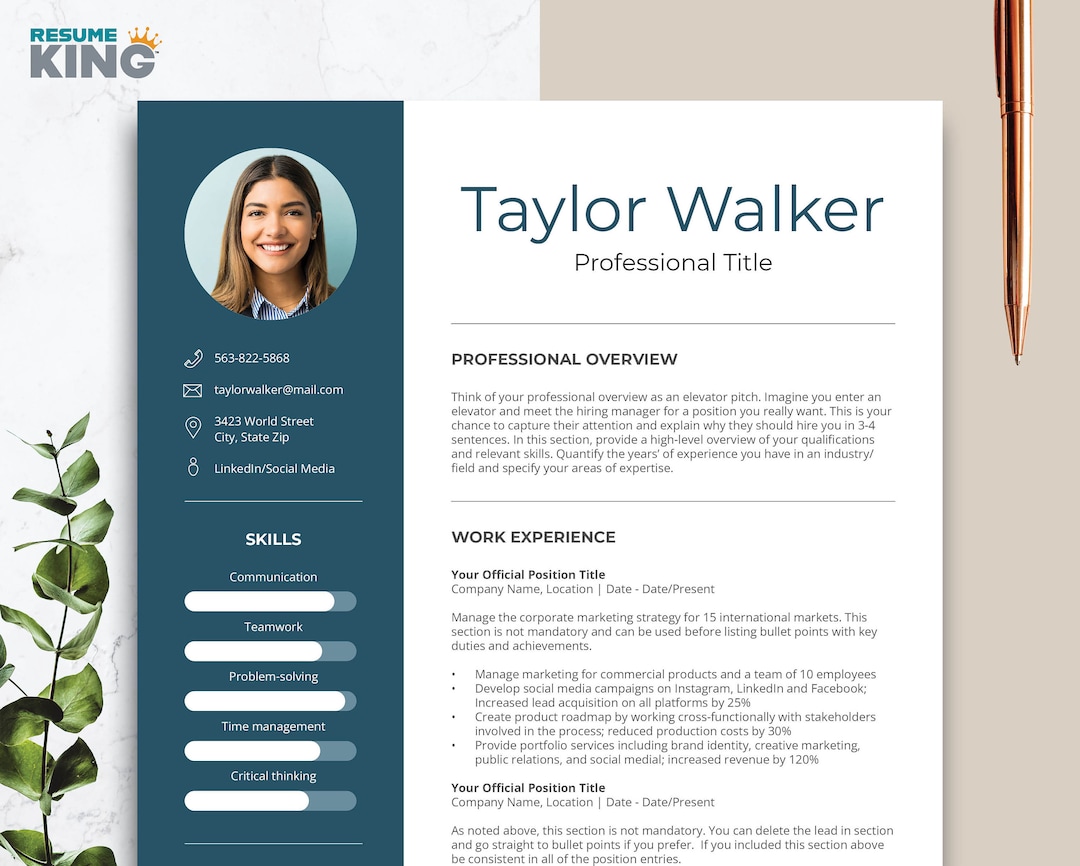 CEO Resume Template | CFO Resume Template | HR Resume Template ...