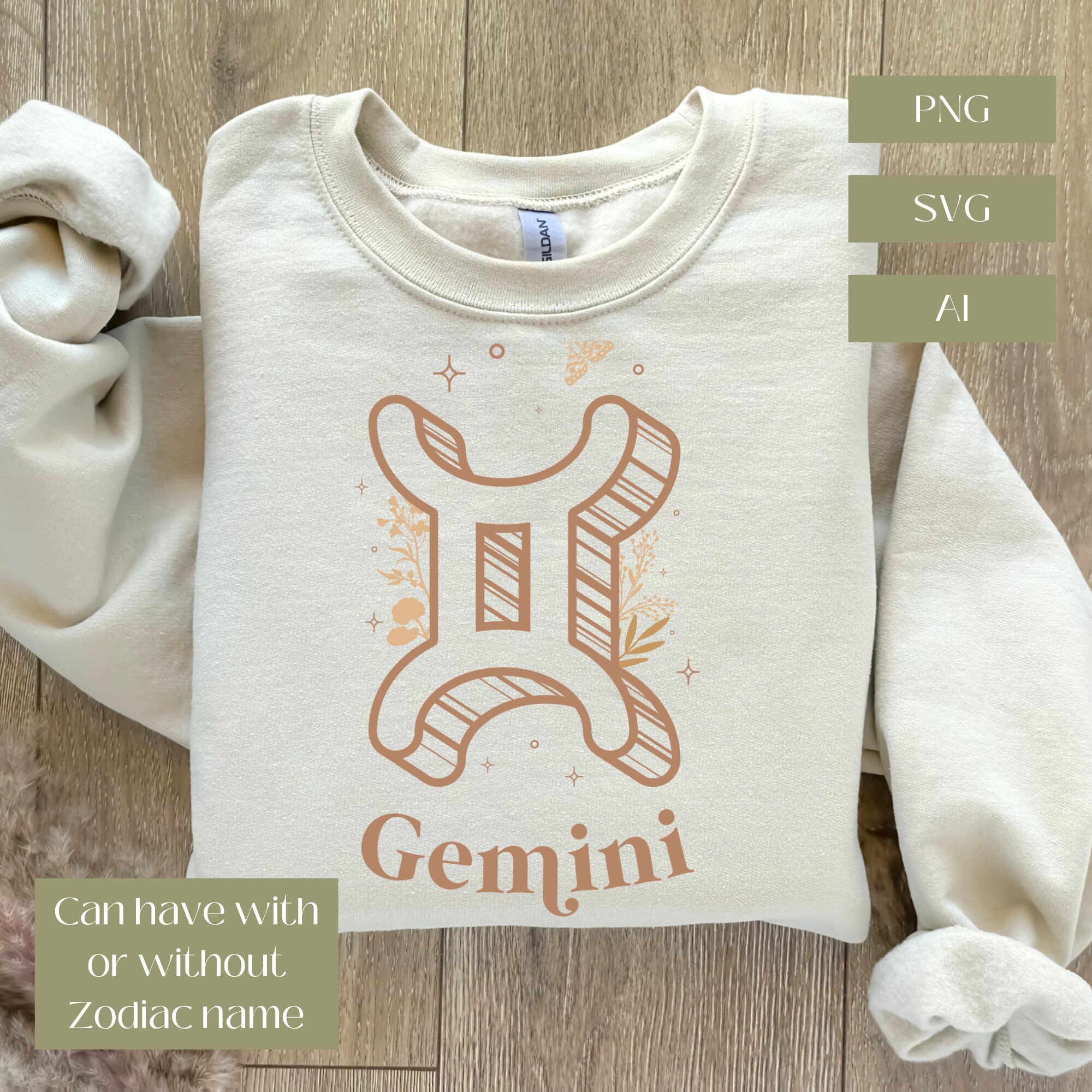 Gemini Zodiac Symbol SVG, PNG Cut File Zodiac Sign, Air Sign SVG Cut ...