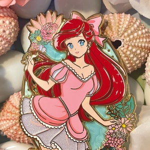 Ariel Little Mermaid Anime Enamel Pin - Etsy