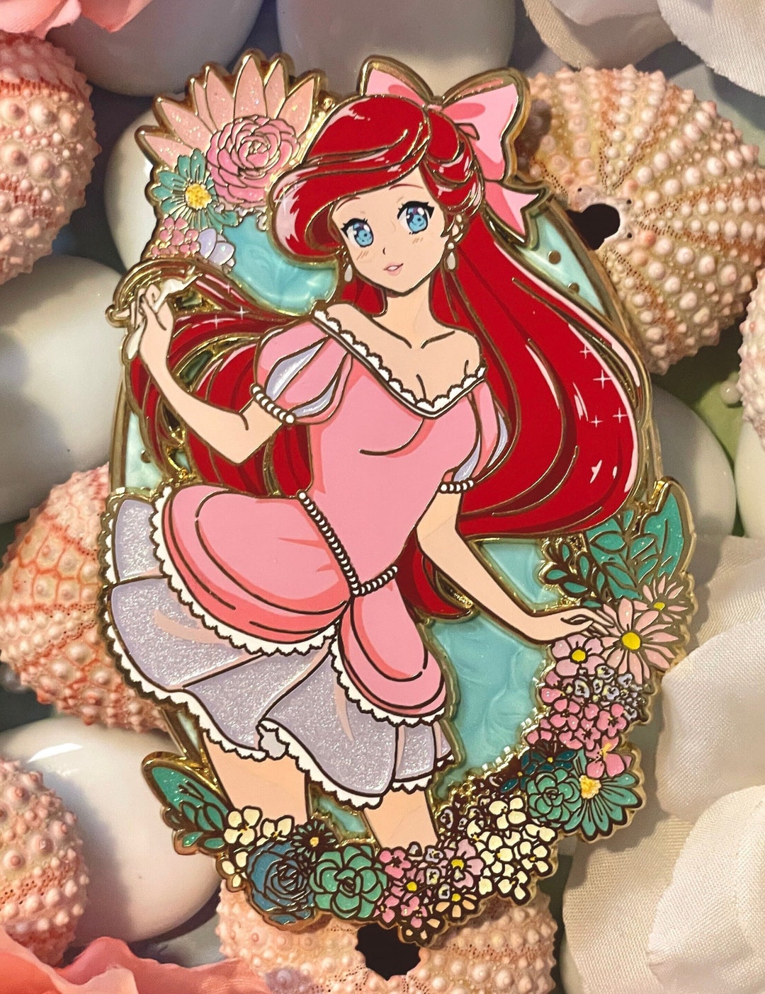 Ariel Little Mermaid Anime Enamel Pin - Etsy