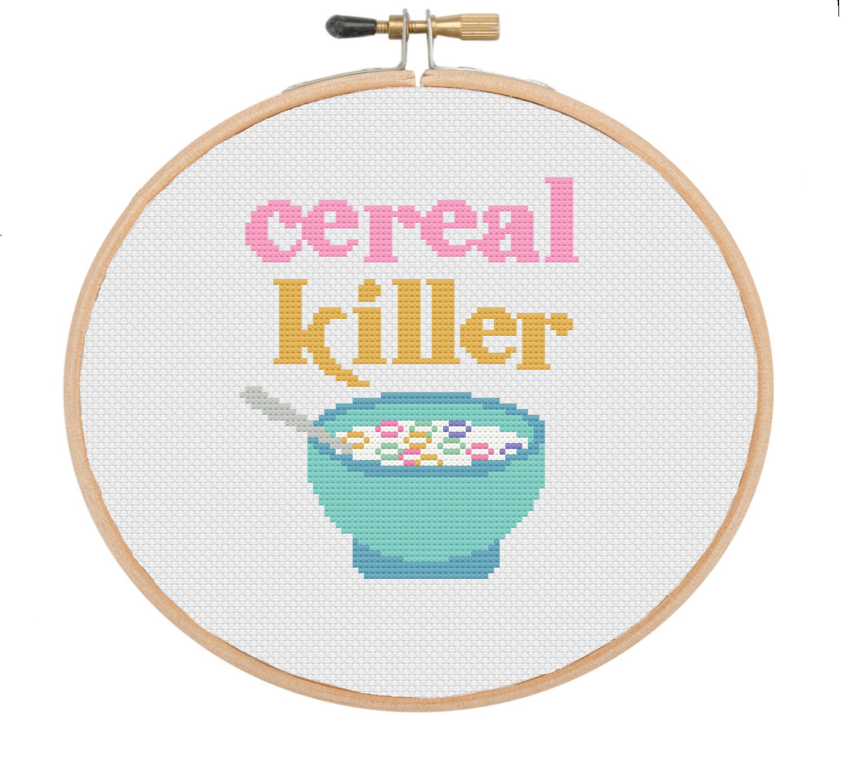 Cereal Killer- Cute Fruity Cereal Cross Stitch Pattern- Downloadable ...