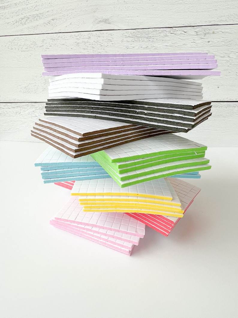 Color Foam Sheet Adhesives, 3D Craft Foam Squares, 5 Sheets - Etsy