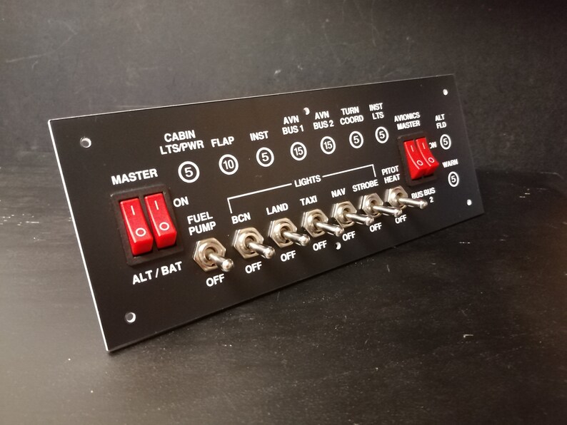 Cessna Style Flight Simulator Master Switch Panel Laser - Etsy Canada