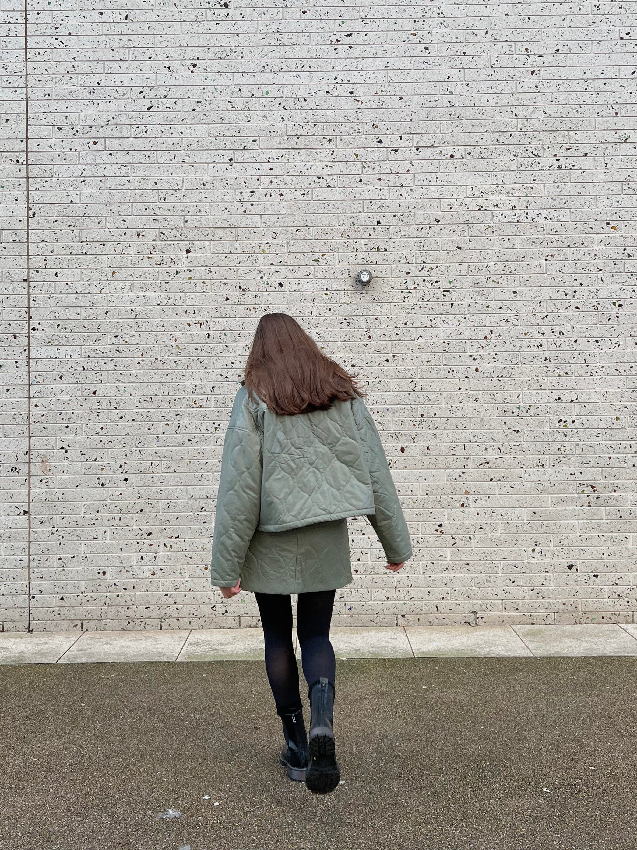 Green Quilted Jacket Mini Skirt Set Y2K Bomber Jacket Women - Etsy