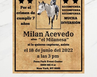 Se Busca Invitation - Etsy