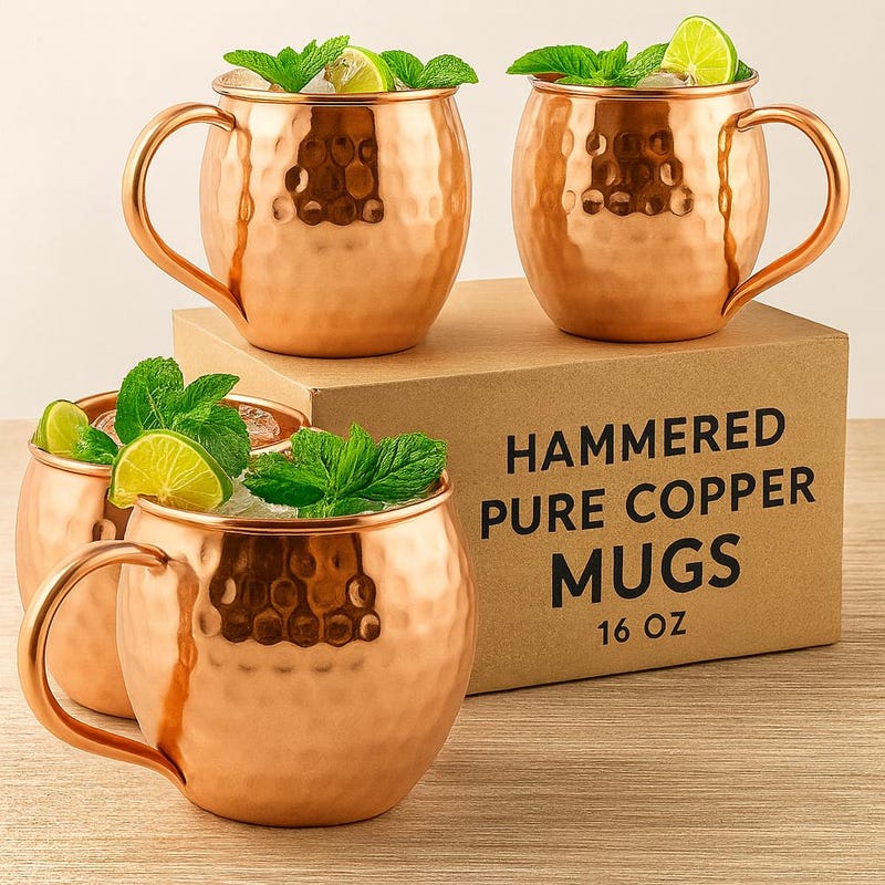 8 Oz Copper Mugs - Etsy