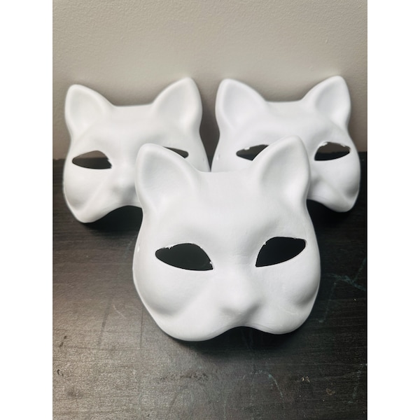 Plain White Felted Therian Mask - Etsy