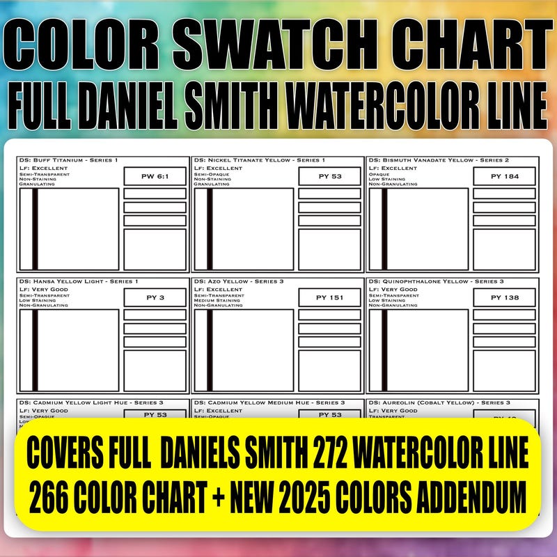 Pigment Color Chart - Etsy