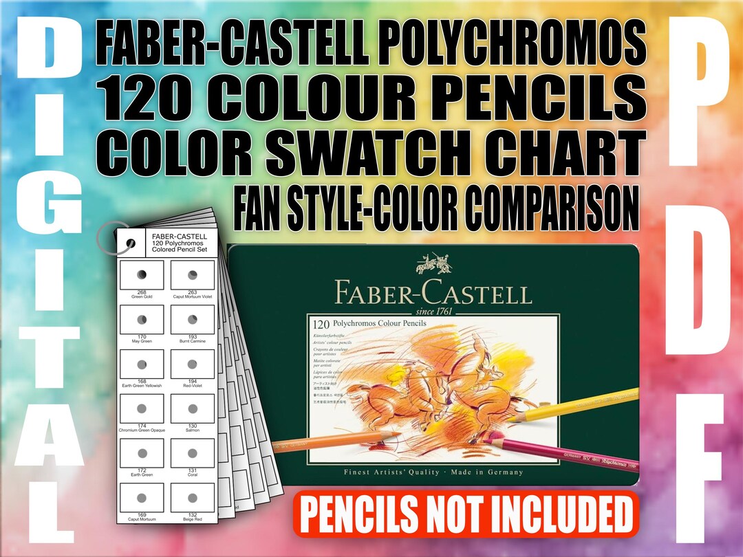 Faber-castell Polychromos Color Chart: 120 Swatch Template (printable ...