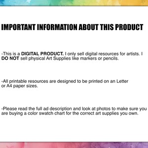 40 Color Printable Swatch Chart- Generic - DIY- Artist Reference ...