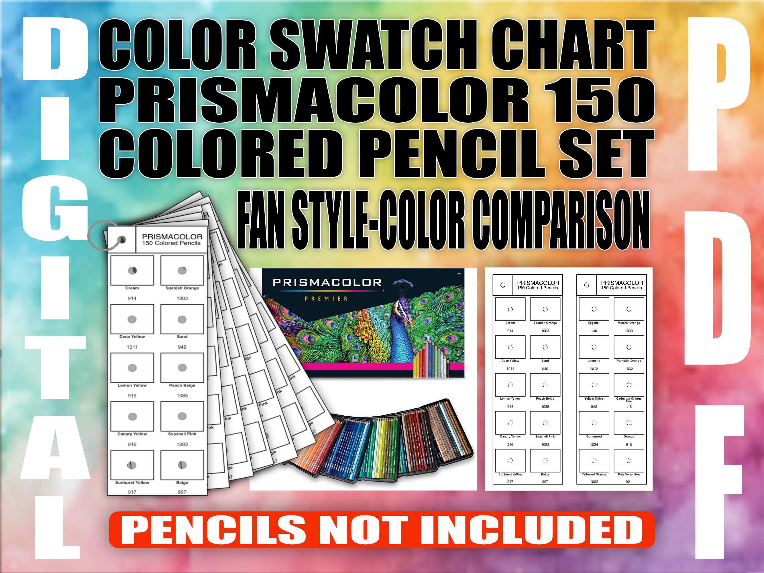 Prismacolor 150 Color Chart: Fan Style Swatch Template (printable PDF ...