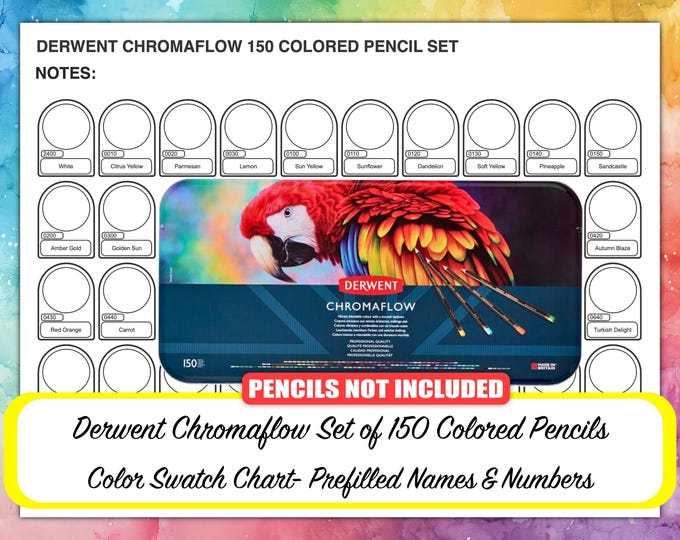16 Printable Color Swatch Chart Mega Pack- DIY Generic- Colored Pencils ...