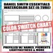 DANIEL SMITH Watercolor Essentials Set Color Swatch Chart- Prefilled ...