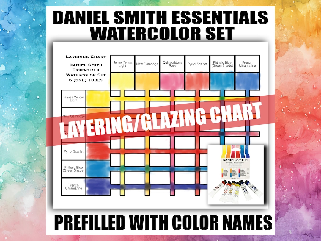 DANIEL SMITH Essentials Watercolor Set, 6 Color Layering/glazing ...