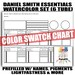 DANIEL SMITH Watercolor Essentials Set Color Swatch Chart- Prefilled ...