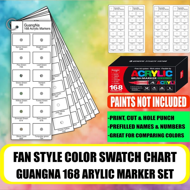 Paint Color Charts - Etsy