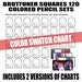 120 BRUTFUNER Squares Oily Colored Pencils- Color Swatch Chart ...