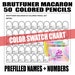 50 Brutfuner Macaron Pastel Colored Pencils Color Swatch Chart ...