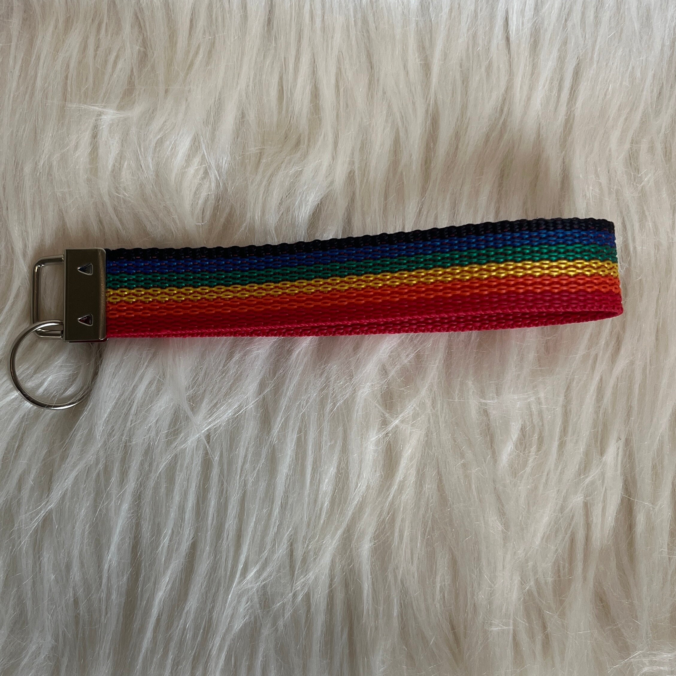 Rainbow Key Fob Wrist Strap - Etsy