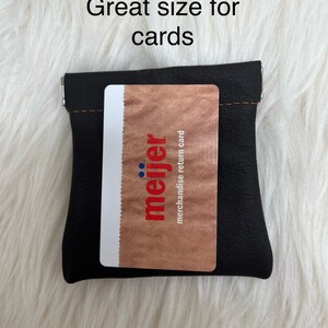 Medium Leather Snap Open Pouches, Snap Coin Purses, Leather Pop Open ...