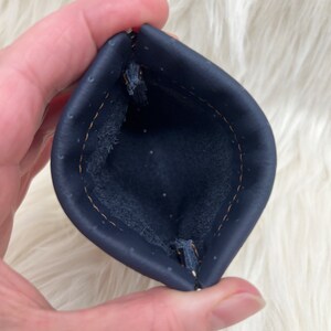 Medium Leather Snap Open Pouches, Snap Coin Purses, Leather Pop Open ...