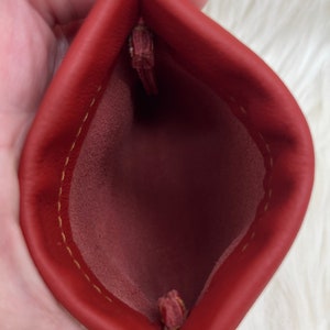 Medium Leather Snap Open Pouches, Snap Coin Purses, Leather Pop Open ...