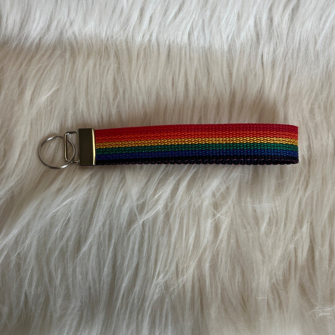 Rainbow Key Fob Wrist Strap - Etsy