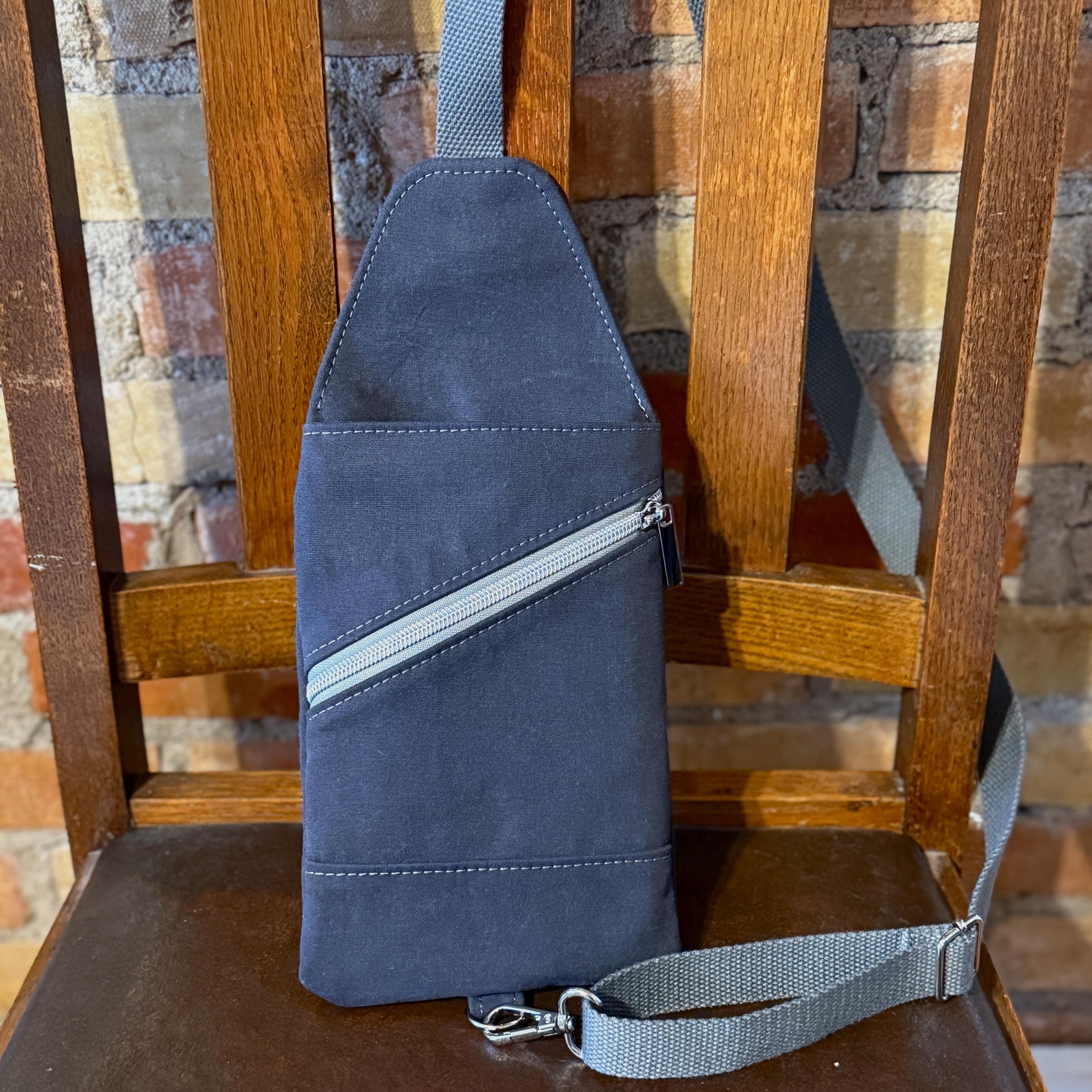 Mini Traveler Sling Dark Gray, Crossbody Chest Bag, Travel Sling - Etsy