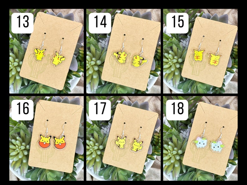 Pokemon Earrings - Etsy