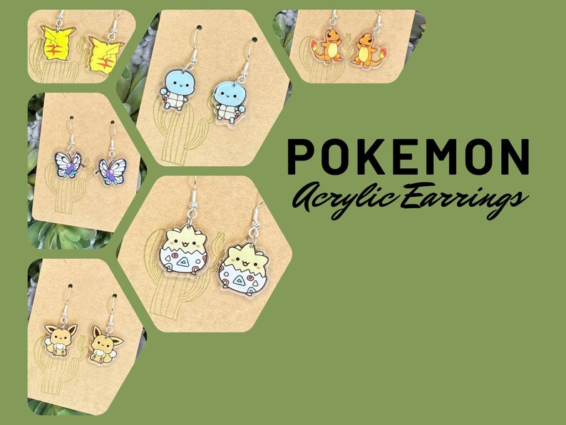 Pokemon Earrings - Etsy