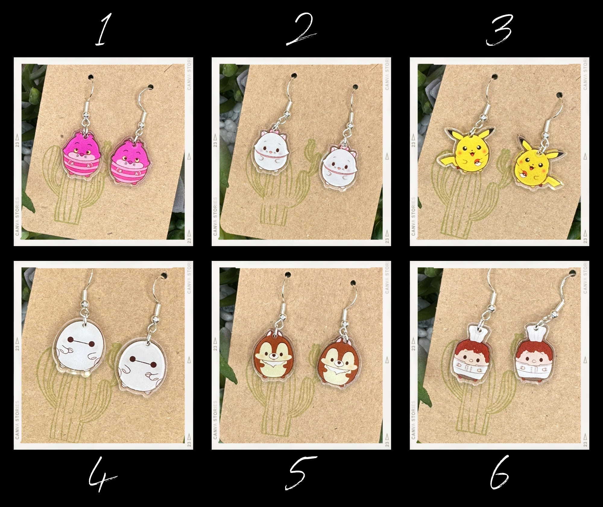 Chubby Character Earrings V2 - Etsy