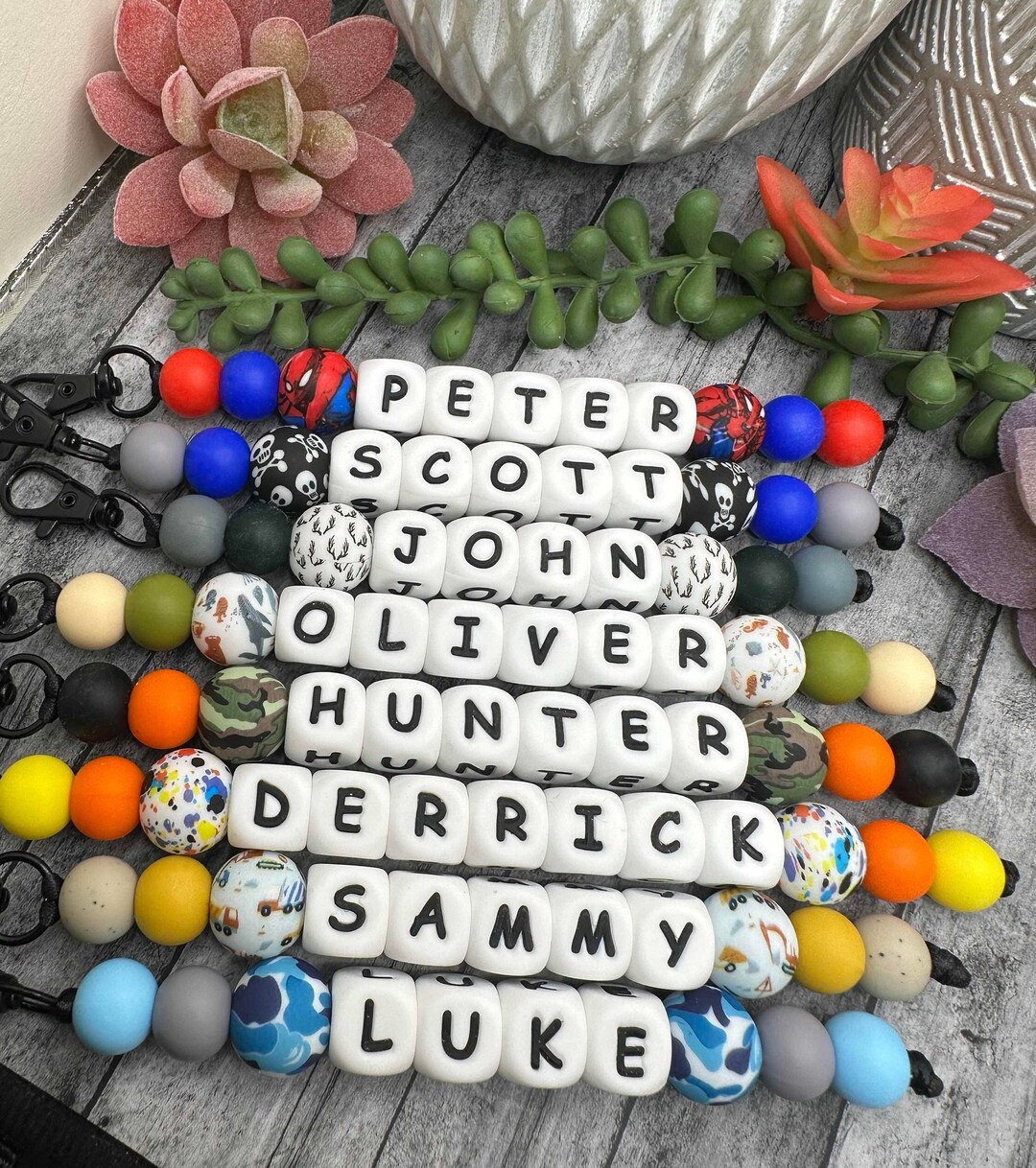 Custome Name Silicone Keychain V.1 - Etsy