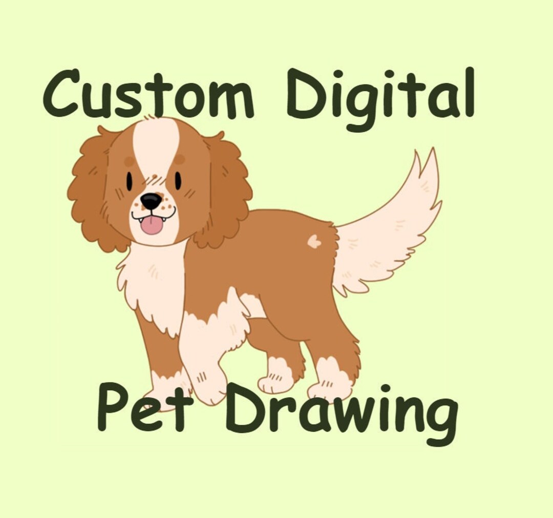 Cute Simple Custom Handmade Pet Digital Drawing - Etsy