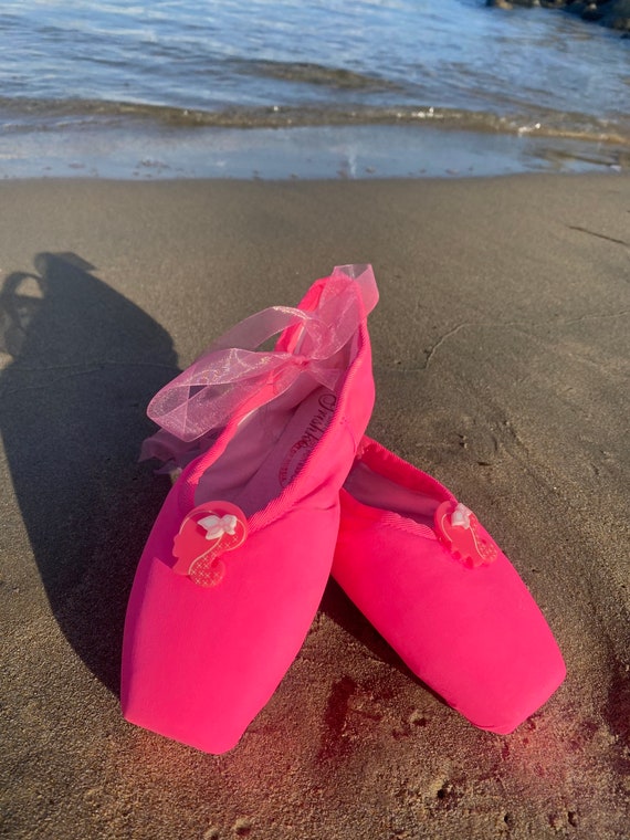 Neon Pink Pointe Shoes