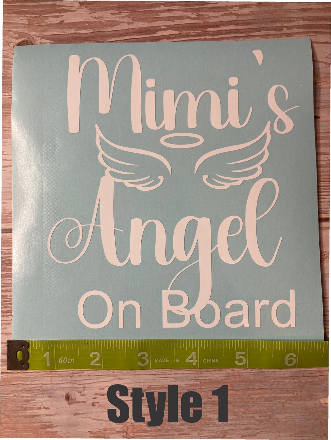 Angel on Board Car Decal, Choose Style, Multiple Colors to Choose From ...