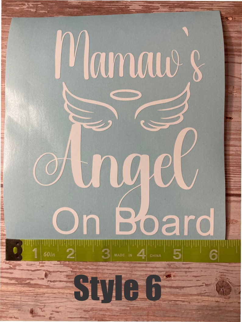 Angel on Board Car Decal, Choose Style, Multiple Colors to Choose From ...