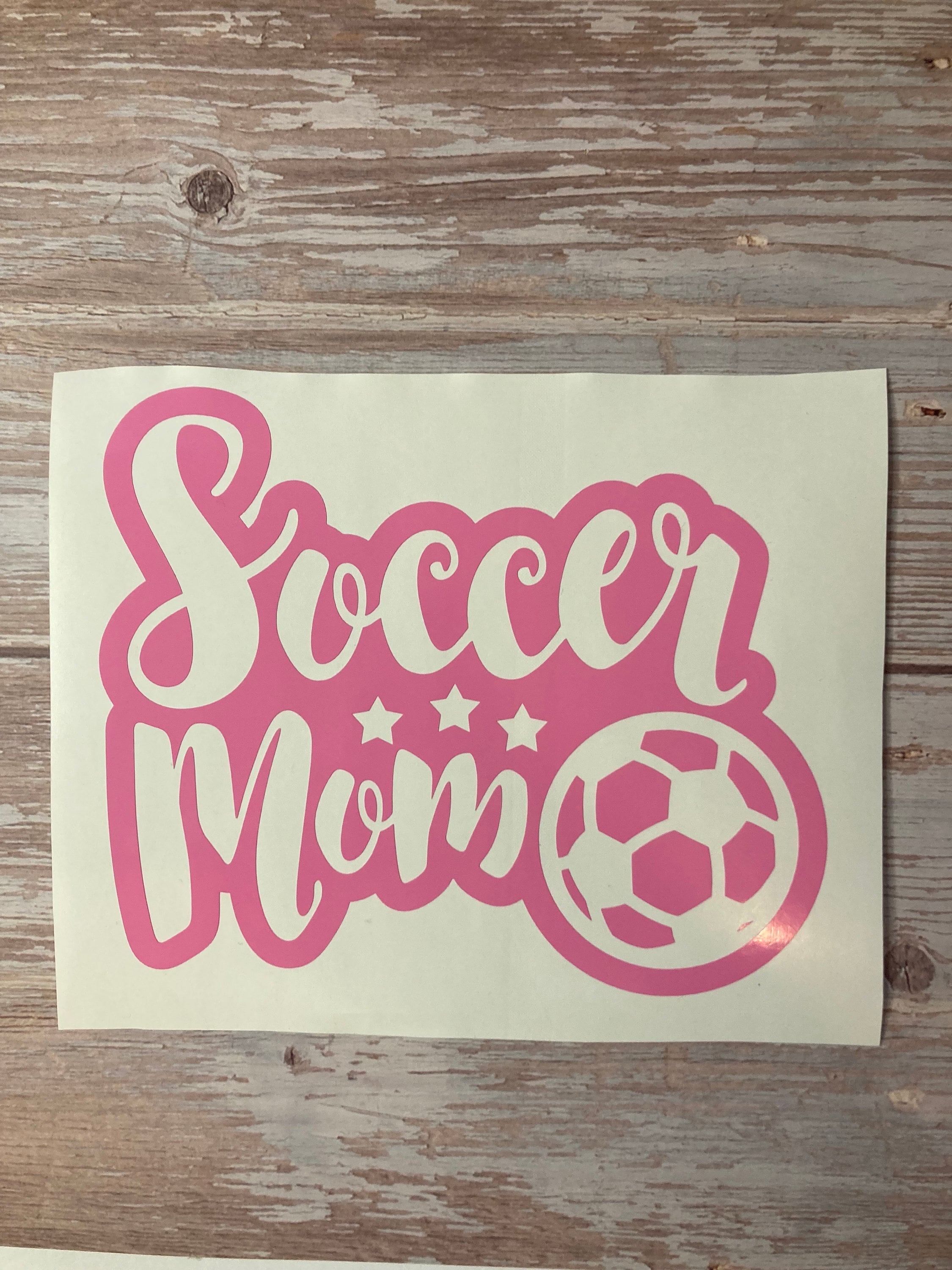 Cute Mom Soccer Car Decal, Multiple Colors to Choose From, Soccer Mom ...