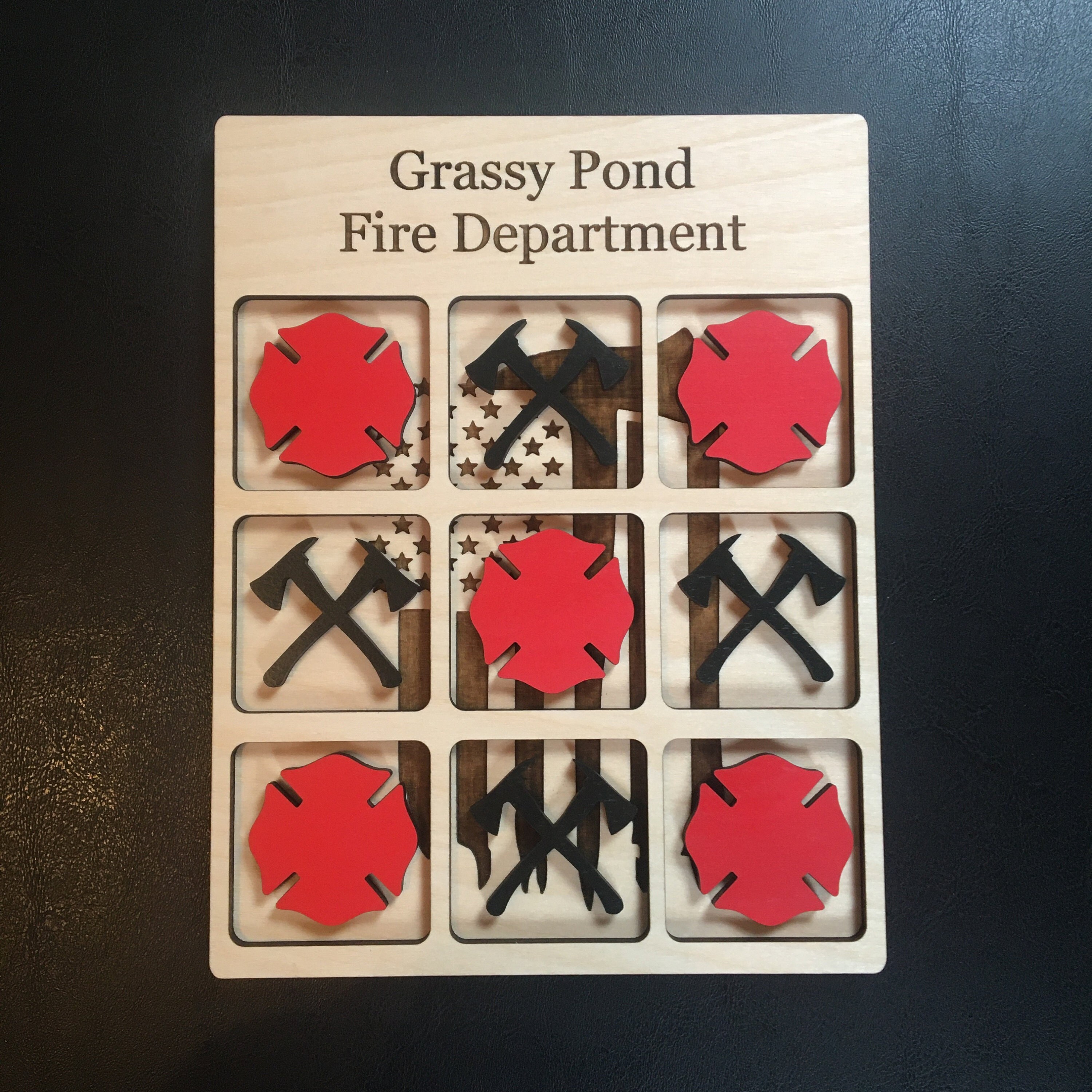 Fire Department Tic Tac Toe Personalized SVG Laser Cut Digital File ...