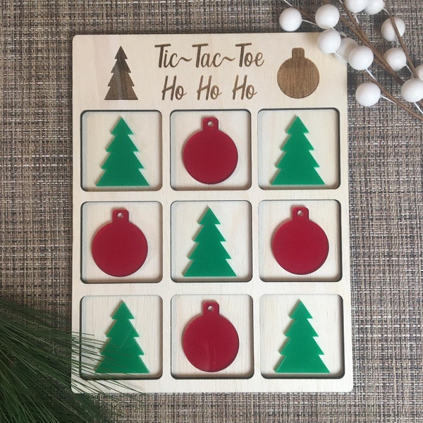 Christmas Tic Tac Toe Board Svg - Etsy