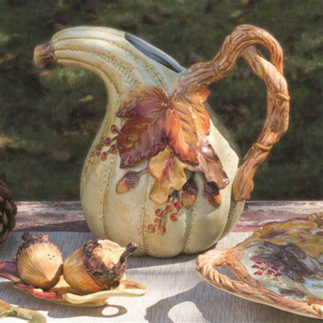 Fitz and Floyd Harvest Pitcher - Etsy