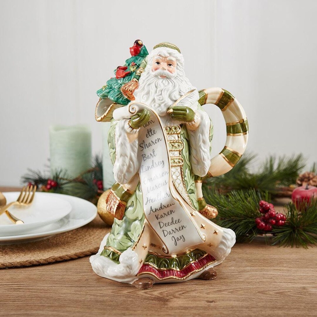 Fitz and Floyd Winter Solstice Santa Pitcher RARE FIND!! - Etsy