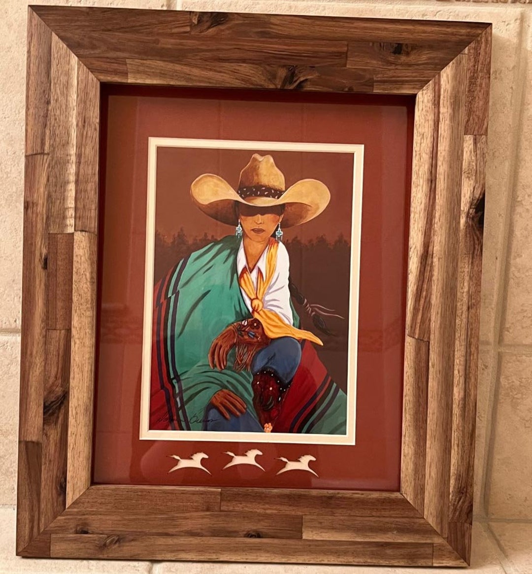 Doreman Burns Cowgirl Signed Print Matted Framed Western Decor ...