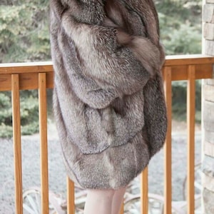 Natural Artic Silver Fox Fur Coat GORGEOUS! - Etsy